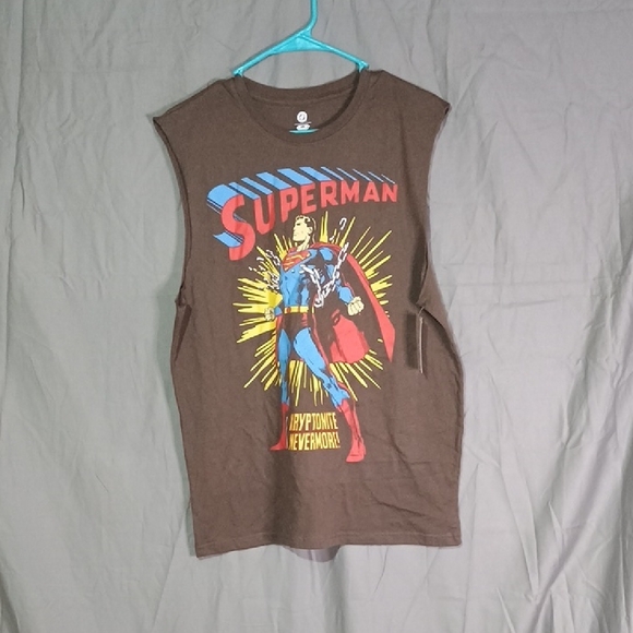 DC | Shirts | Dc Dark Brown Superman Logo Shirt | Poshmark